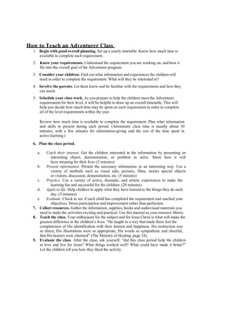 Busy bee teacher manual | PDF