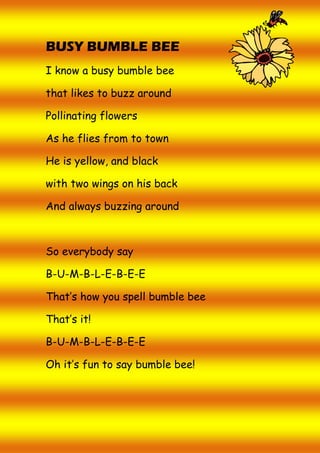 Busy bumble bee | PDF