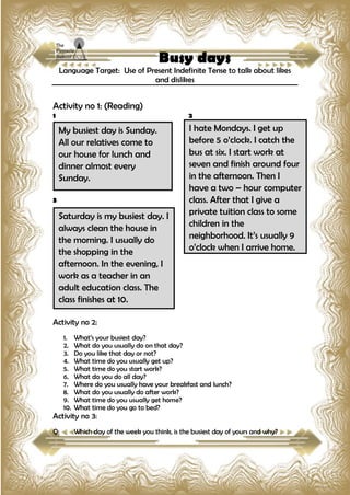 Busy days | PDF
