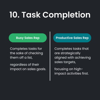 Busy Sales Reps VS Productive Sales Reps | PDF
