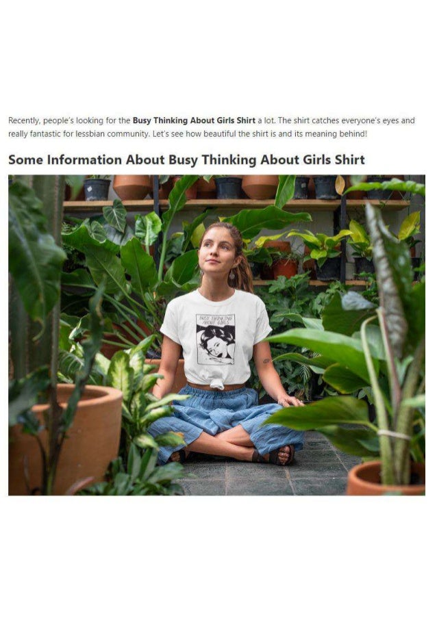 Busy Thinking About Girls Shirt | PDF
