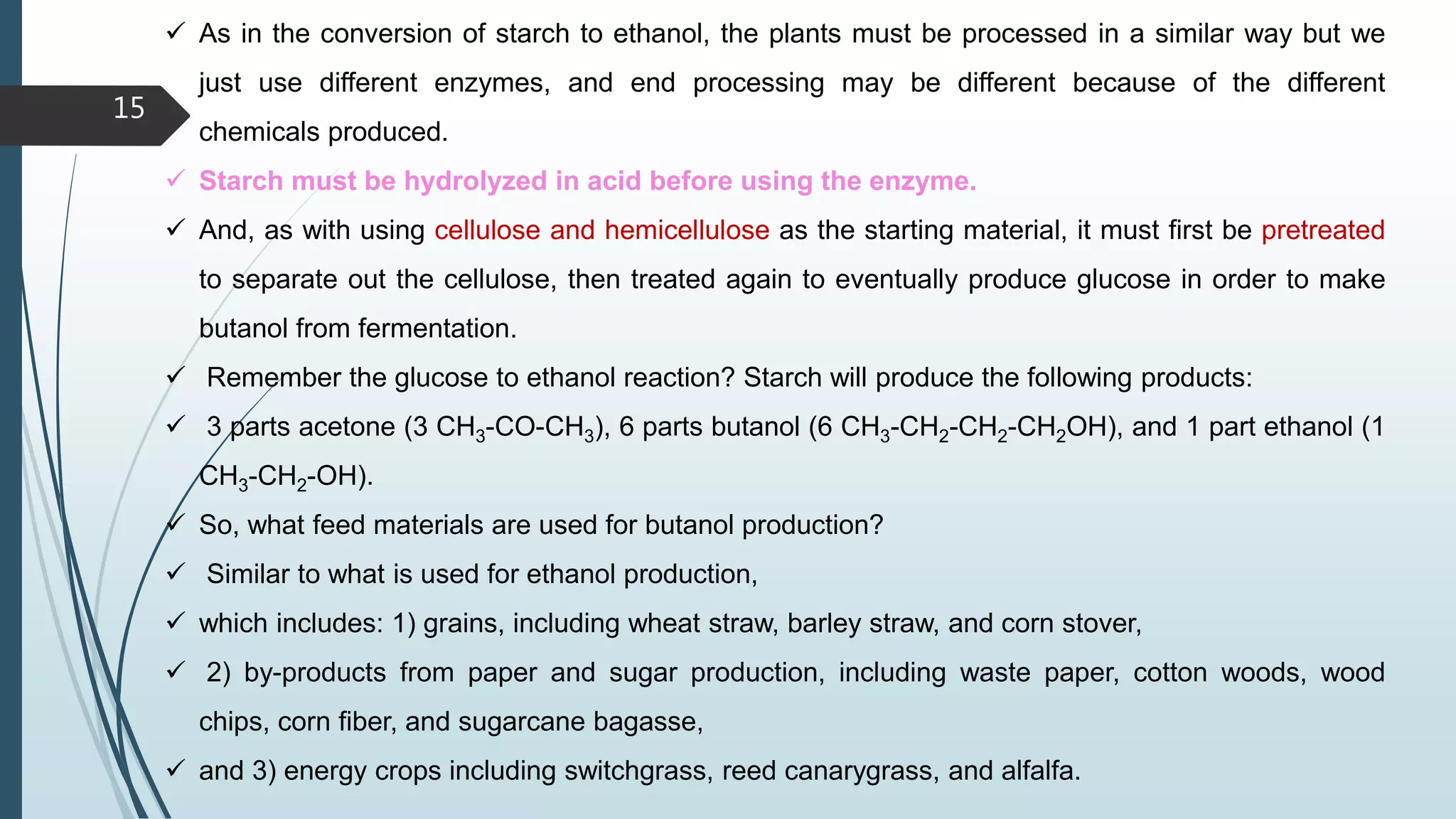 Butanol production | PPTX