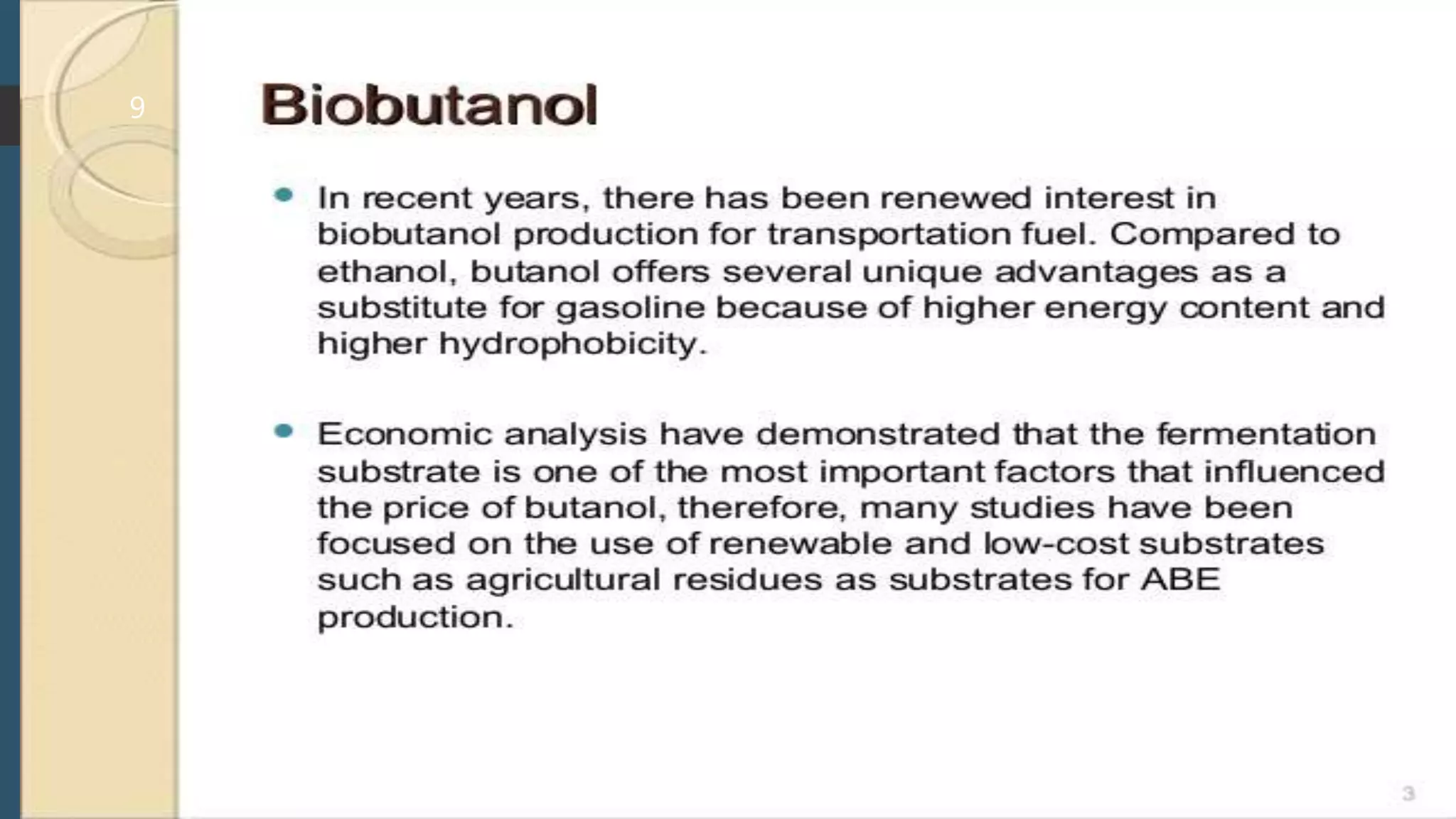 Butanol production | PPTX