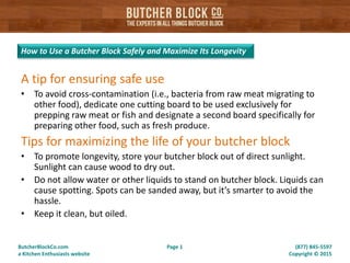 Butcher Block Care & Repair - A How-To Guide | PPT