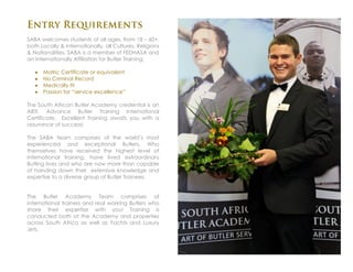 Butler Training Brochure | PDF