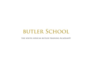 Butler Training Brochure | PDF