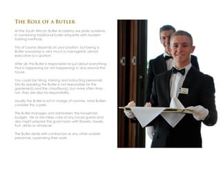 Butler Training Brochure | PDF