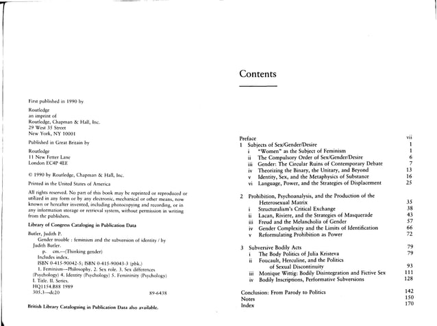 Butler gender trouble | PPT