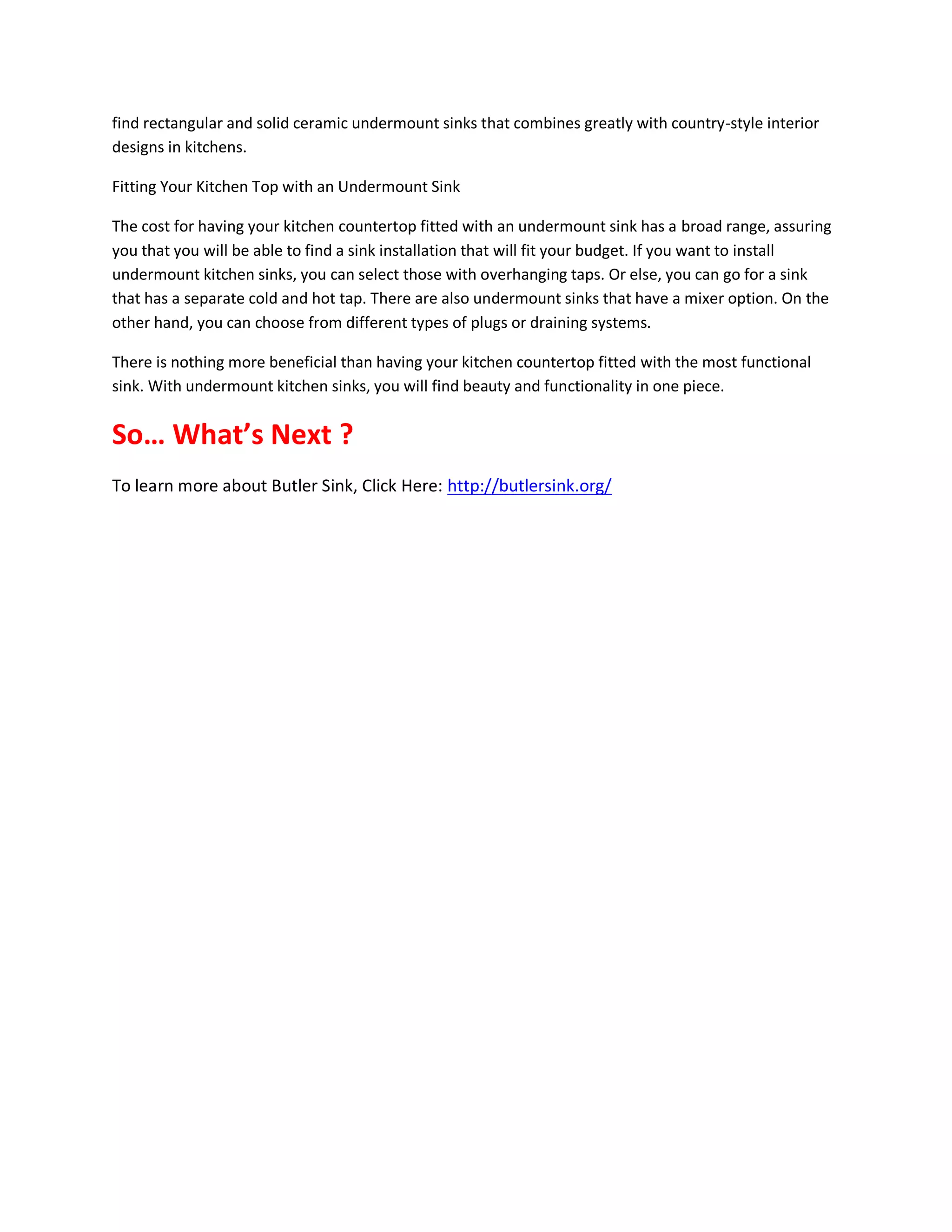 Butler sink | PDF