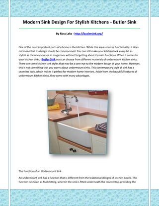 Butler sink | PDF