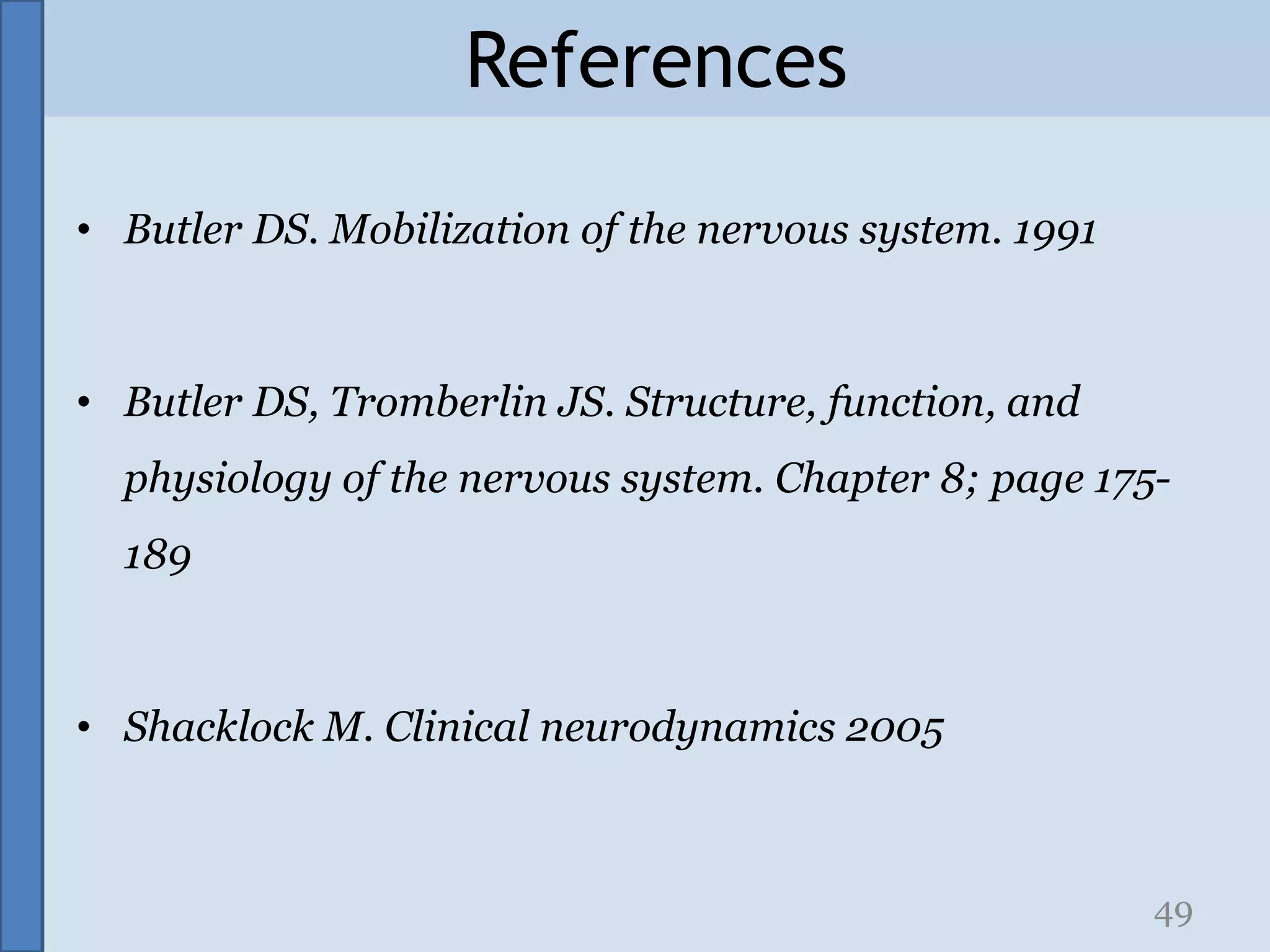 Neurodynamics, mobilization of nervous system, neural mobilization | PPTX