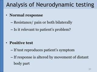 Neurodynamics, mobilization of nervous system, neural mobilization | PPTX