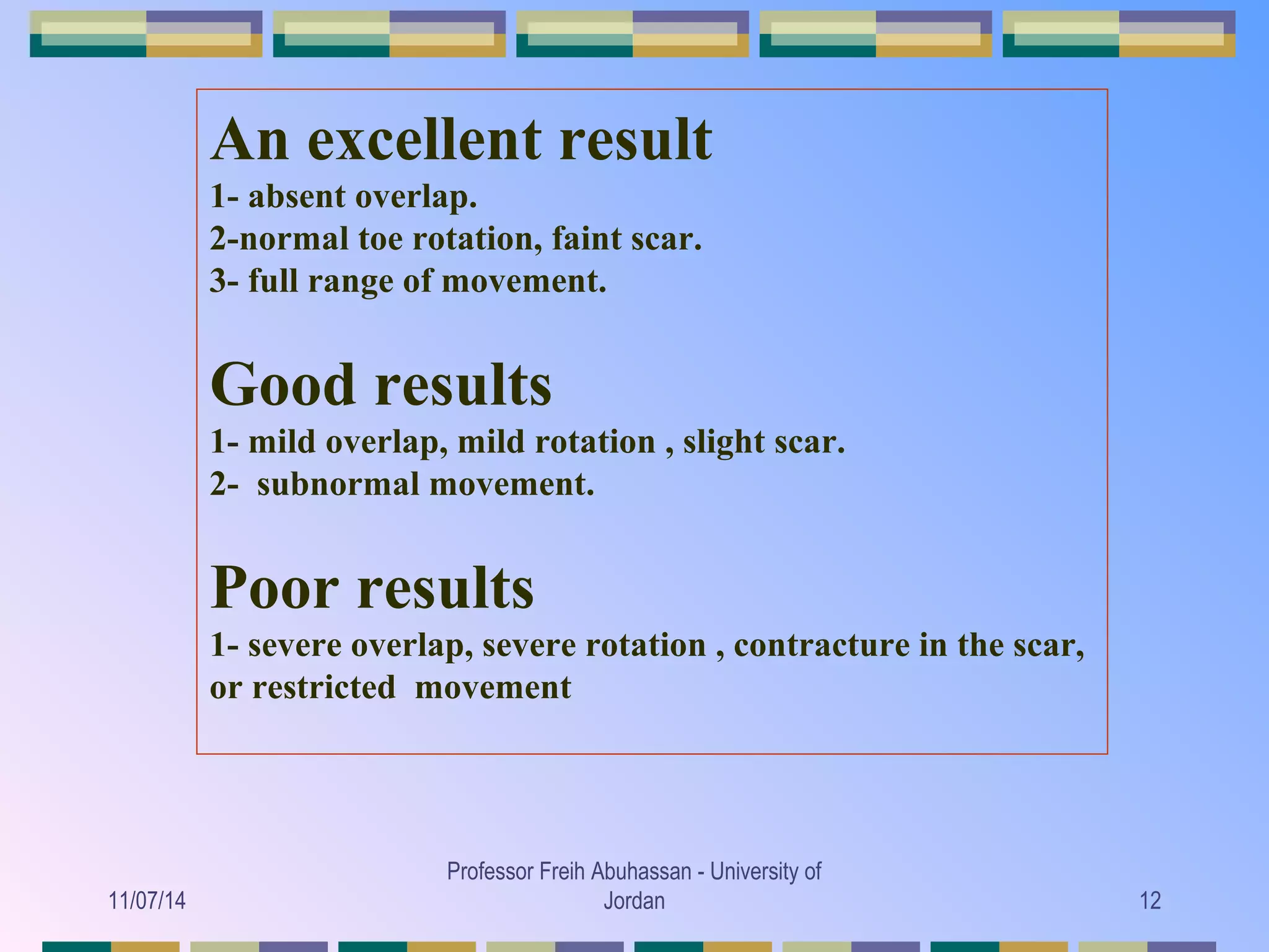 Butler's procedure overriding 5th toe - البروفيسور فريح عوده ابوحسان | PPT