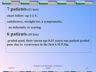 Butler's procedure overriding 5th toe - البروفيسور فريح عوده ابوحسان ...