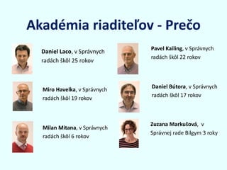 Daniel Bútora: Akadémia riaditeľov | PDF