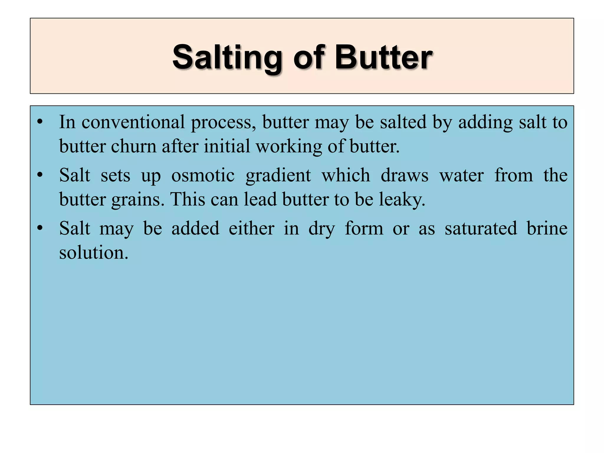 Butter: Manufacturing Process and Standard specifications | PPTX