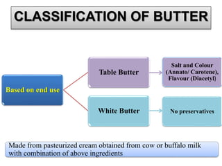 Butter: Manufacturing Process and Standard specifications | PPTX