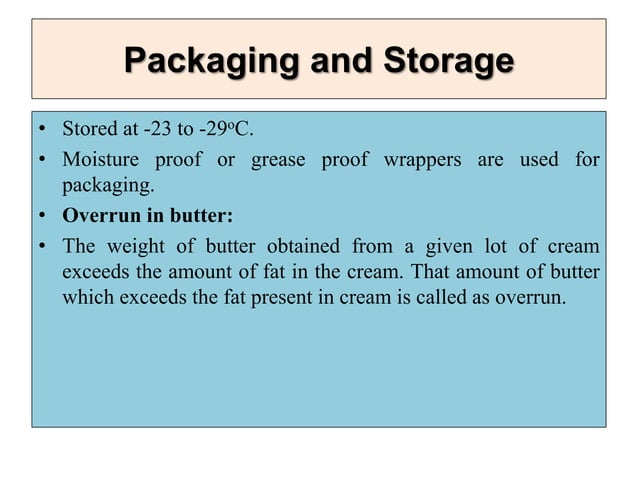 Butter: Manufacturing Process and Standard specifications | PPTX