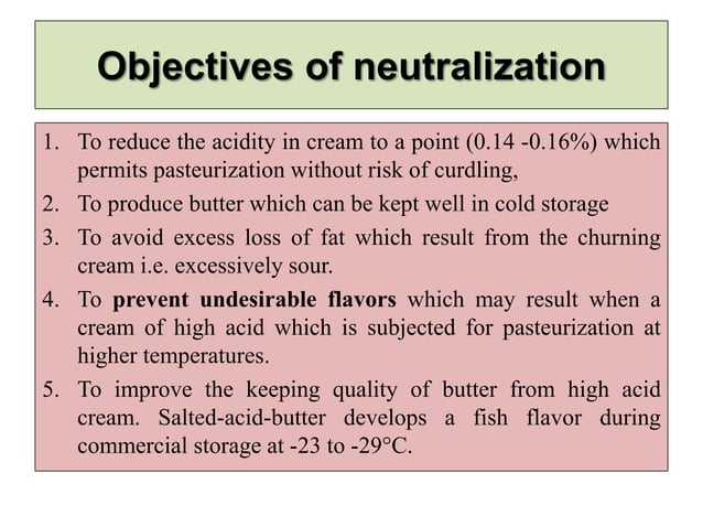 Butter: Manufacturing Process and Standard specifications | PPT