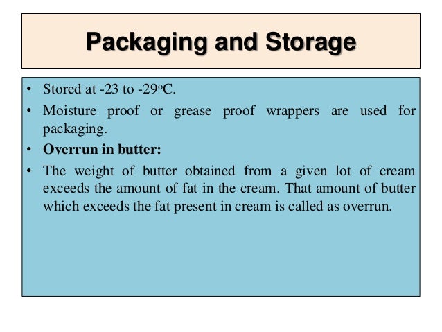 Butter: Manufacturing Process and Standard specifications