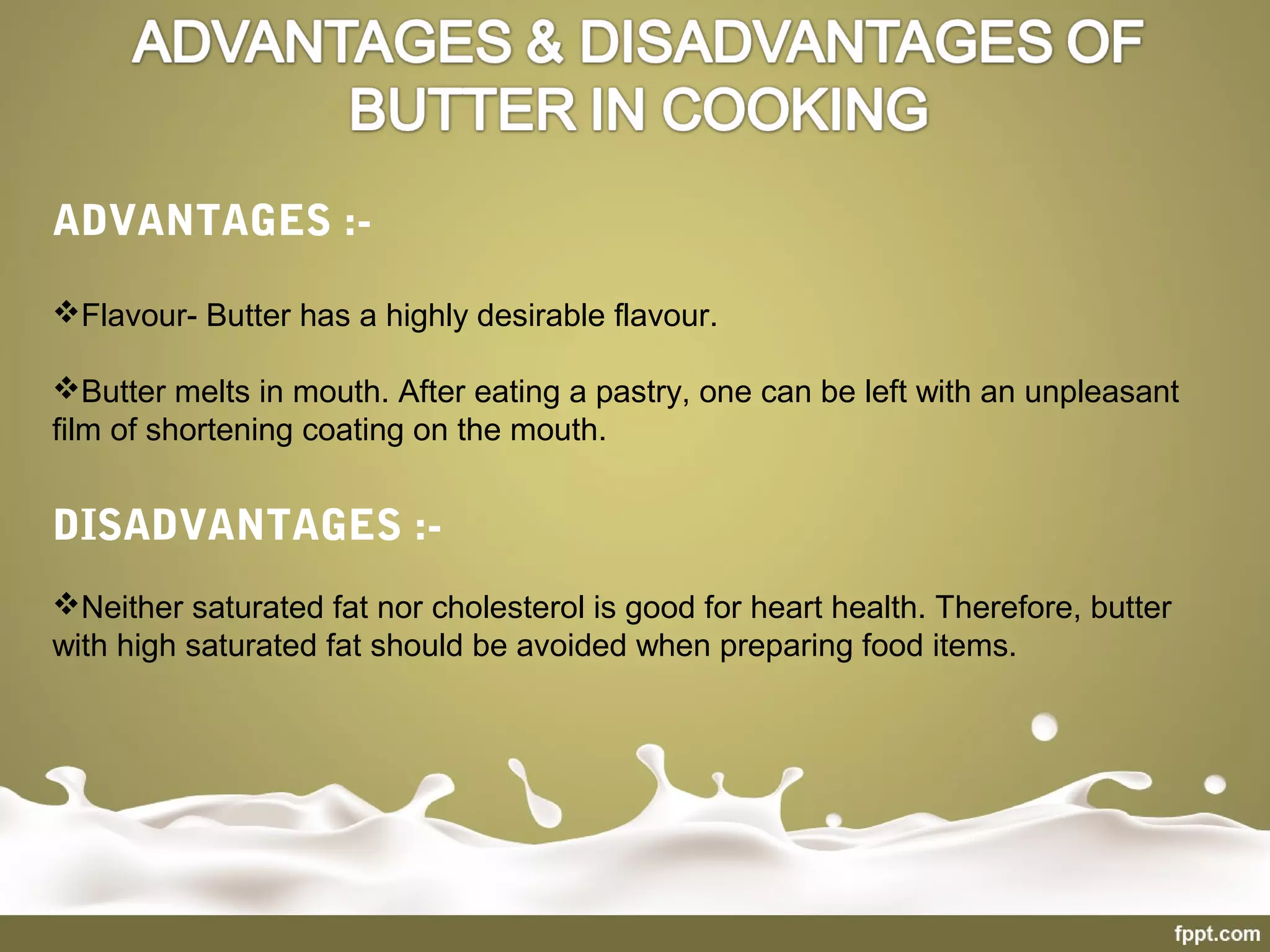 BUTTER - FOOD PRODUCTION, I.I.H.M | PPT