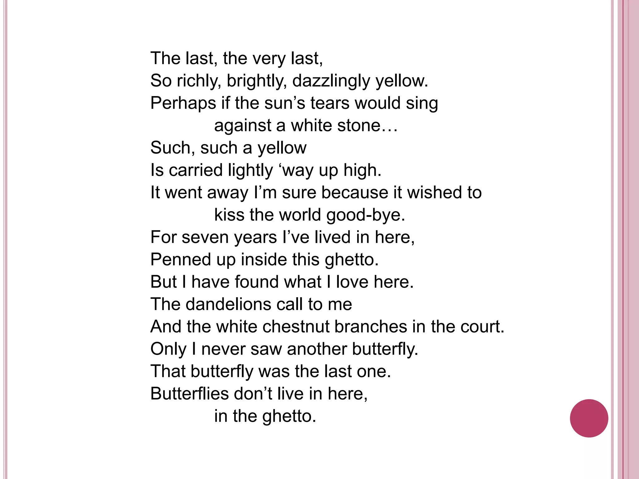 "Butterfly" Analysis | PPTX