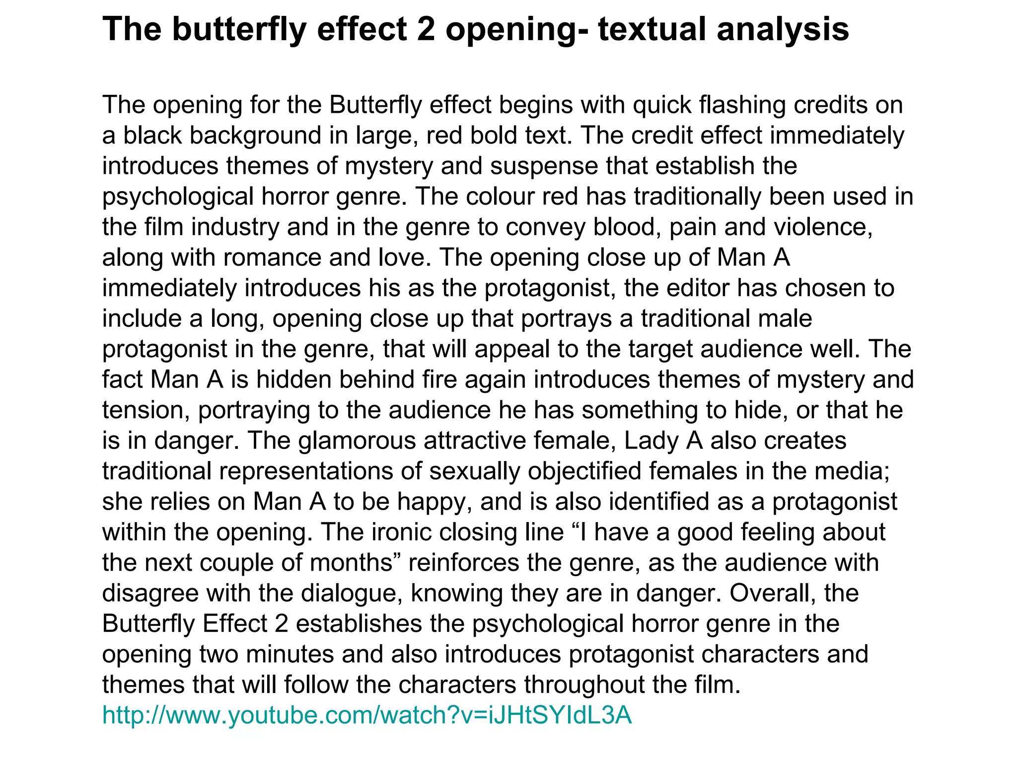 Butterfly effect | PPT