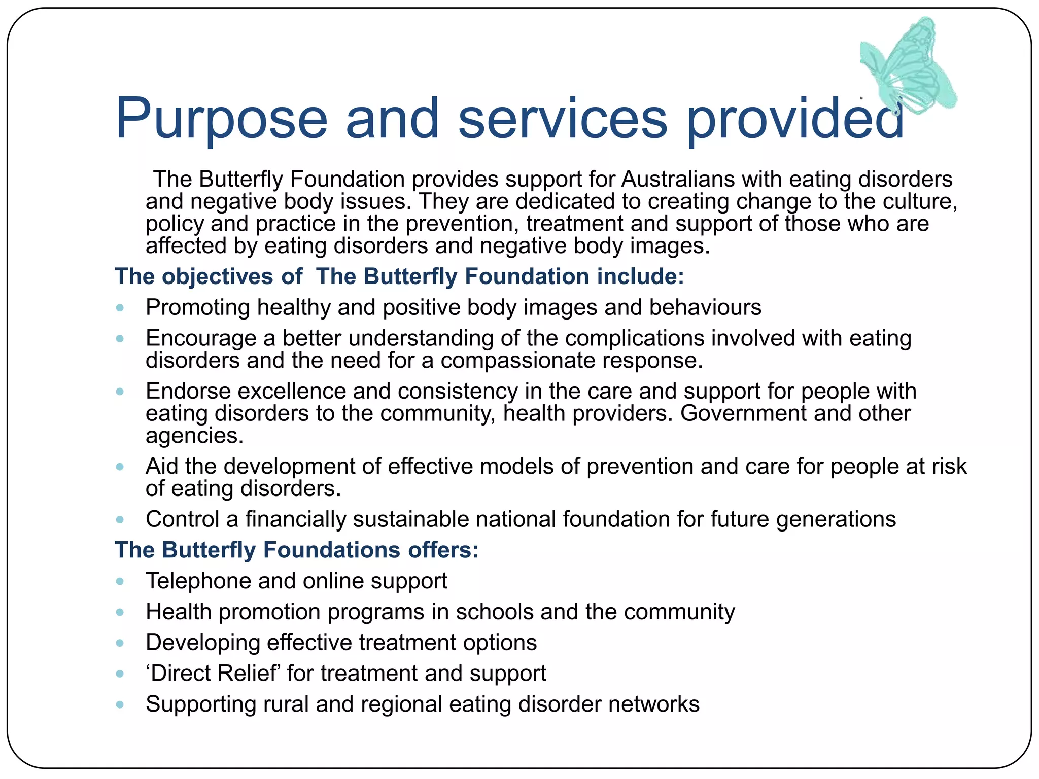 Butterfly foundation | PPTX