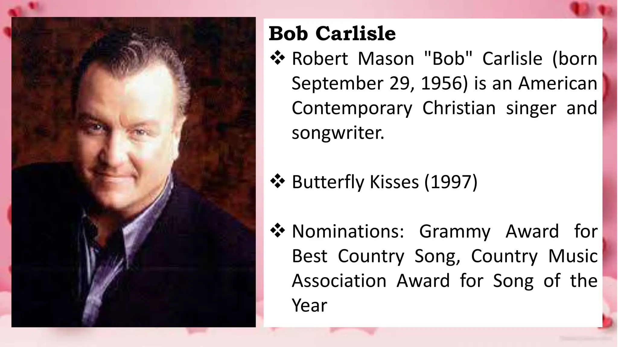 Butterfly Kisses by Bob Carlisle PowerPoint Presentation | PPT