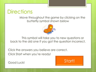 Butterfly metamorphosis power point game | PPTX