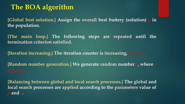 Butterfly optimization algorithm | PPT Butterfly optimization algorithm | PPT