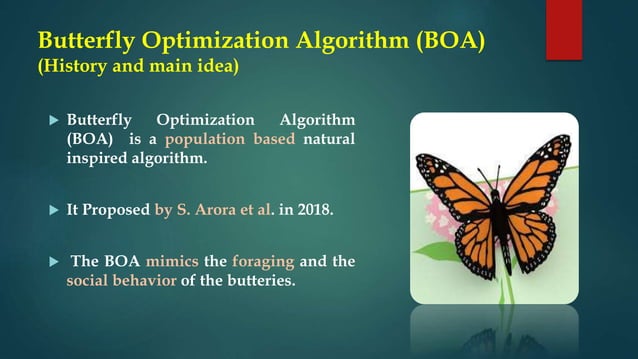Butterfly optimization algorithm | PPTX | Perfume and Fragrance | Beauty