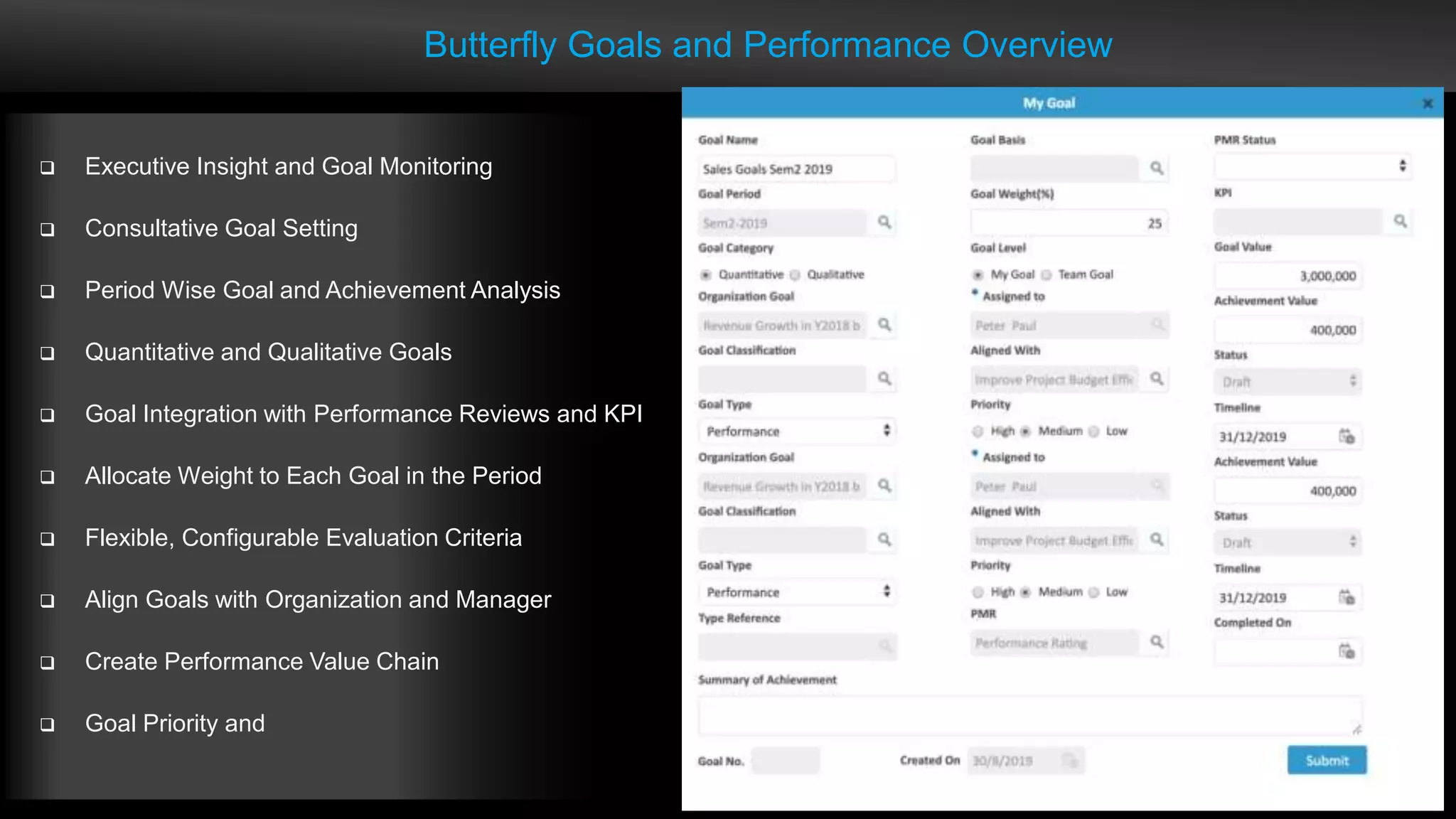 Butterfly Employee Workforce Talent HR Performance Review / Appraisal 360 and Goals Management ...