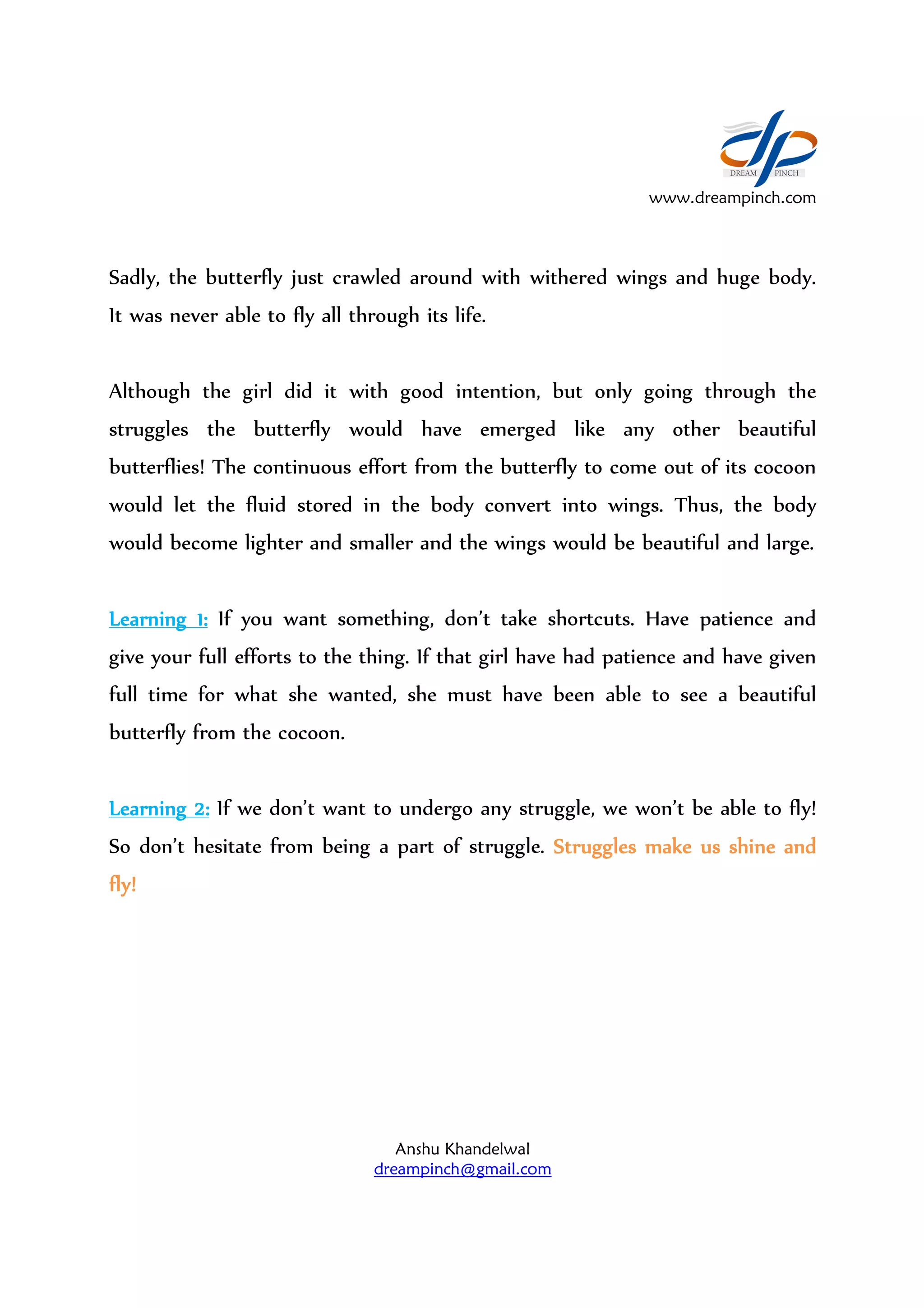 Butterfly story | PDF