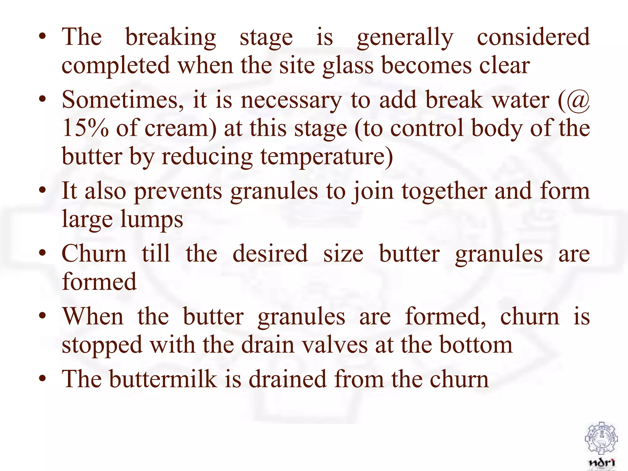 Butter making process | PPT | Desserts and Baking | Food & Drink