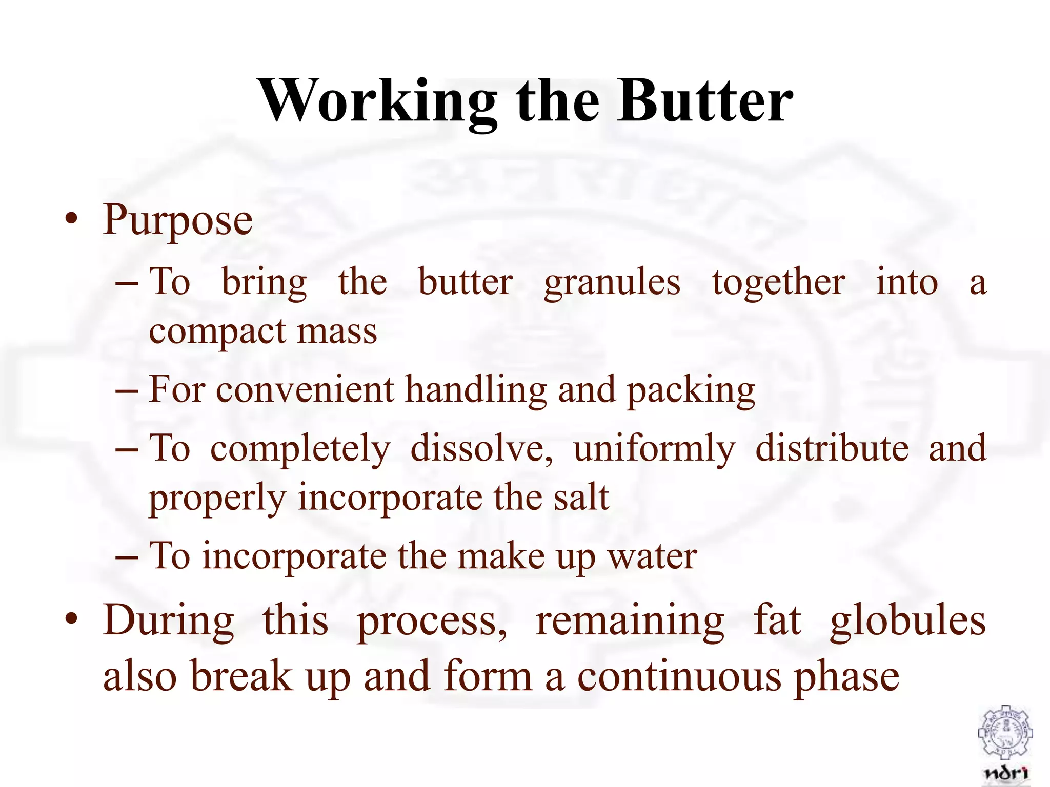 Butter making process | PPT | Desserts and Baking | Food & Drink