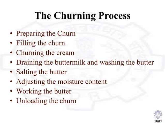 Butter making process | PPT | Desserts and Baking | Food & Drink