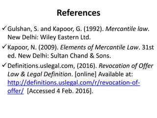 Case study relating to offer and acceptance and law of revocation | PPTX