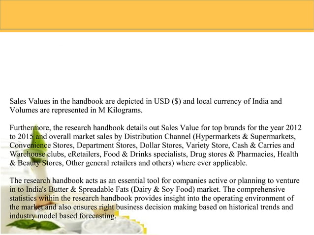 Butter & Spreadable Fats Market in India | PPT