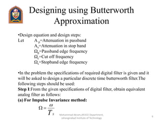 Butterworth filter | PPTX
