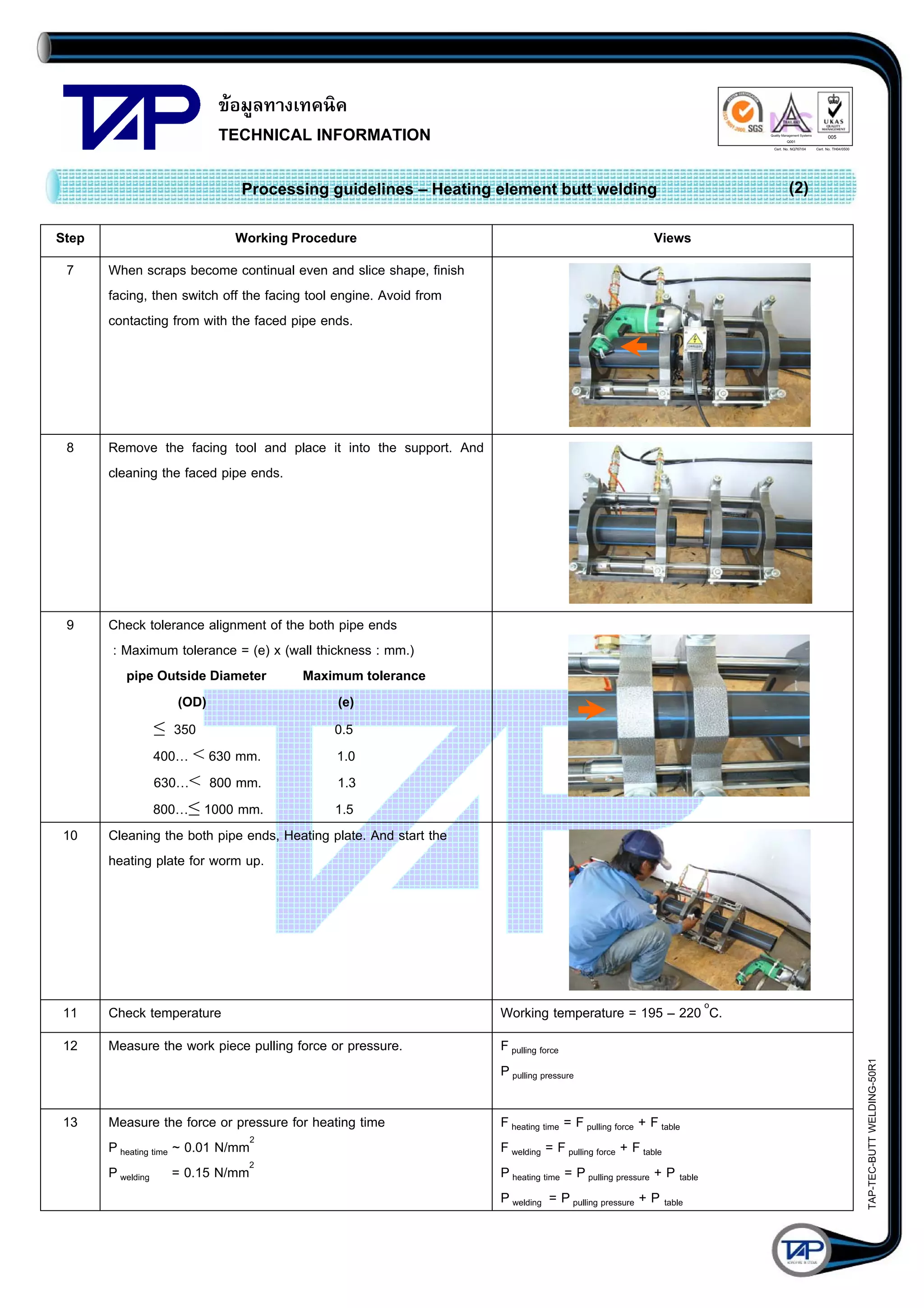 Butt fusion welding procedure eng | PDF
