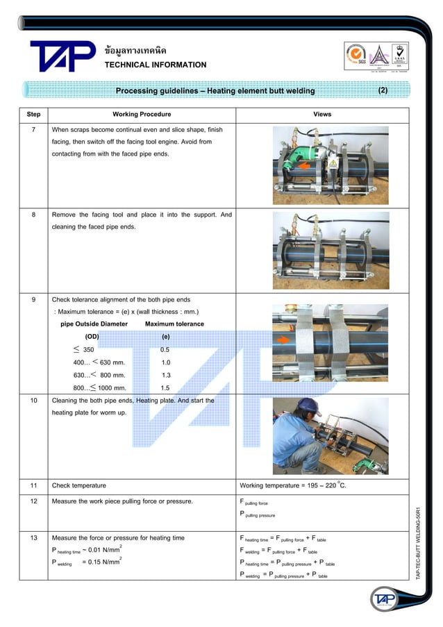 Butt fusion welding procedure eng | PDF