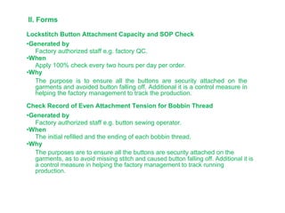 Button control standard operating procedures | DOC