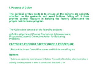 Button control standard operating procedures | DOC
