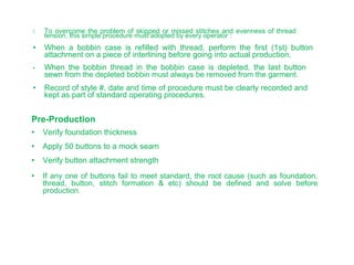 Button control standard operating procedures | DOC