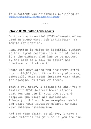 Button hover effects | PDF