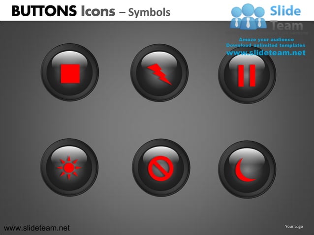 Buttons icons powerpoint ppt slides. | PDF | Desktop Publishing | Computer Software and Applications