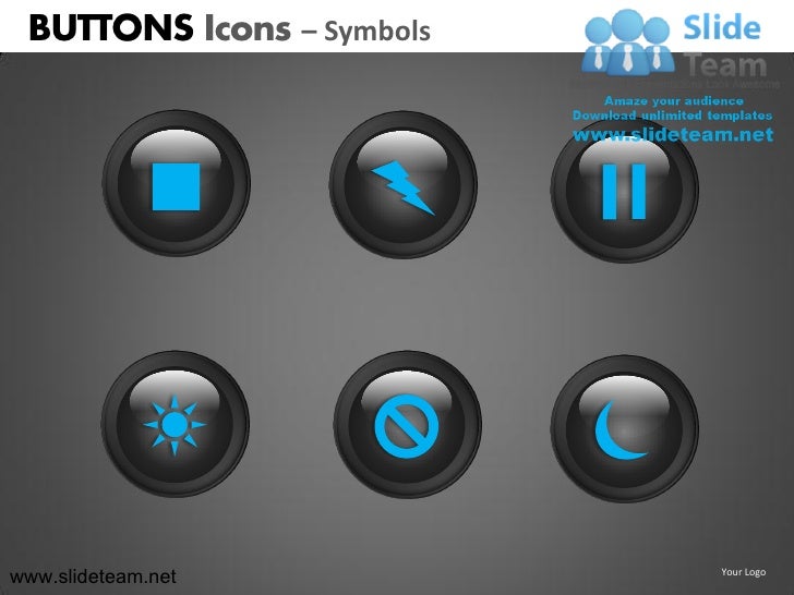 Buttons icons powerpoint ppt templates.