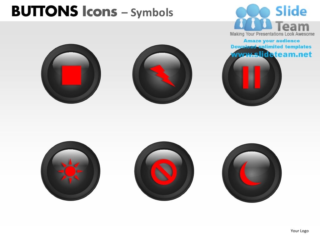 Buttons icons powerpoint presentation slides ppt templates