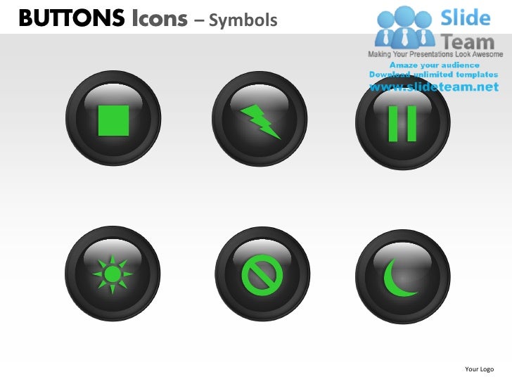 Buttons icons powerpoint presentation slides ppt templates